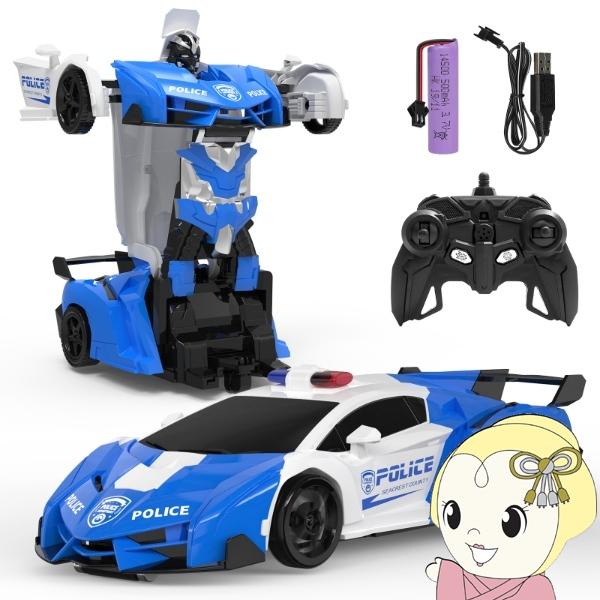 商品名：DEERC ラジコンカー こども向け スタントカー パトカー 警察車 DE39B1.型番：DE39B2.機能紹介：2WD、子供向け、2 in 1 モード、ロボットに変換、オートデモ、360°ドリフト、LEDライト付き3.製品サイズ：...