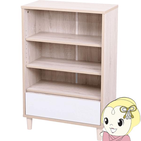 ■カラー：ナチュラル×ホワイト【NAWH】■サイズ[外寸]幅60×奥行29.5×高さ90(アジャスター80.5)cm [内寸](オープン部)幅56×奥行25.5×高さ57.5cm(可動棚)幅56×奥行25.5×厚み1.5cm(3.2cmピッ...