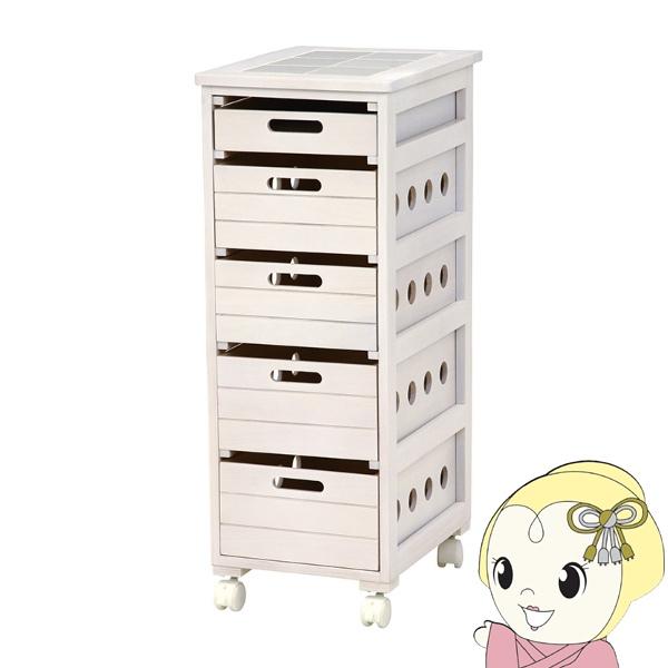 ストッカー　MUD-6782■メーカー：萩原■型番：MUD-6782WS■カラー：ホワイトウォッシュ■サイズ：(約)幅30×奥行40×高さ79cm■引出内寸:約幅23×奥行34.5×(浅)4.5(中)10.5(深)12.5ｃｍ■素材：主材:...