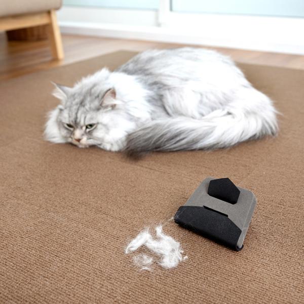 ■備考:ワンちゃん猫ちゃんの抜け毛を集めて取れる毛取り。こちらは本体とシート1枚のセットです。軽い力でこするだけで、タイルマットやカーペット、布ソファについたペットの毛を集めて取ることができます。■商品サイズ:7.5×9.5cm（厚み19m...