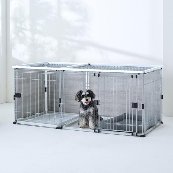 トイレと居住スペースを分けられるしつけに最適なドッグサークル■備考:■ワンちゃんのトイレのしつけに最適なトイレスペース分離型サークル居住/トイレスペース分離型パネル式サークルなので、トイレとくつろぎスペースを覚えやすい作りになっています。清...