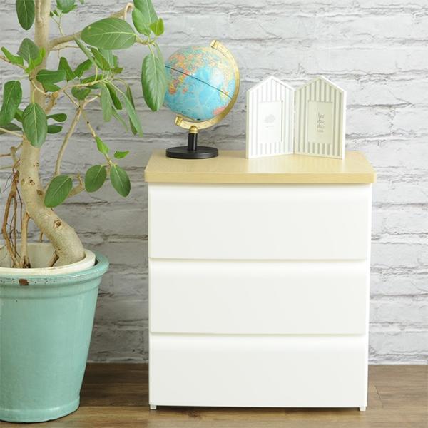 どんな生活シーンにもぴったり！シンプルなチェスト[材質]:天板：合成樹脂化粧繊維板本体：ポリプロピレン前面：ポリプロピレン[商品サイズ]:幅56.2×奥行40×高さ61.7cm[商品重量]:7.15kg[梱包サイズ]:幅83×奥行58×高さ...