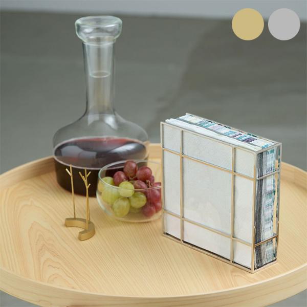 ポストカードや小物の収納も◎ ホテルライクなナプキンスタンド■備考:アイアンフレームがモダンな印象のコーヒーペーパーナプキンケース。シンプルながらホテルライクな上質な空間を演出し、インテリアのポイントになります。ペーパーナプキンケースはもち...