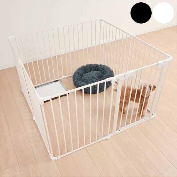 折りたたみ式で使いやすいレイアウト自由なペットサークル■備考:折りたたみ式でコンパクト！形を変えて自由にレイアウトできるペットゲート。■商品サイズ:正方形組立時：幅 113 × 高さ 74 × 奥行き 113cm八角形組立時：幅 142.5...