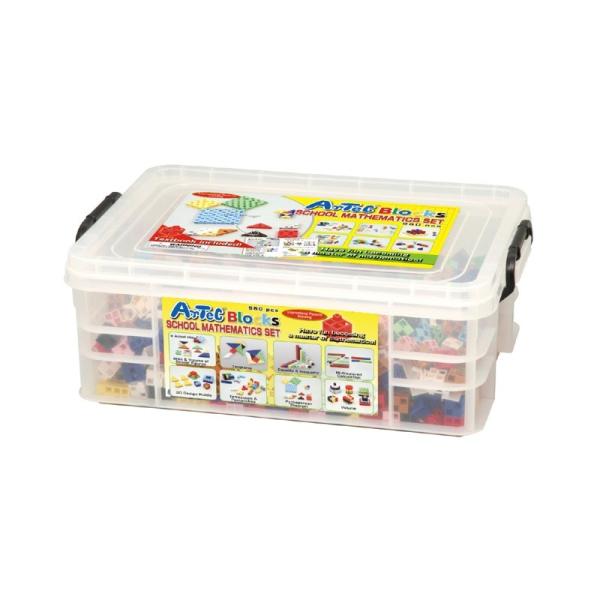 様々な算数問題を作って学習できます！40問入ったテキストブック付！960pcs、テキストブック×3冊基本四角　10色（赤、青、水、黄、黄緑）×各96　（ペールオレンジ、薄グレー、茶、白、黒）×各32三角A　10色（赤、青、水、黄、黄緑、ペー...