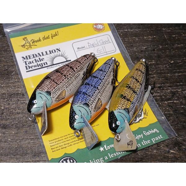 ■77mm　■約12g　■高浮力・発泡素材　■made in Japan　　　　当店のリクエストで、ラピッドシャッドのギルカラーを少し作って頂きました。　　　細かいロッドワークで首を振らせたり、ジャークで潜らせてユラユラ浮上させたりしてバス...