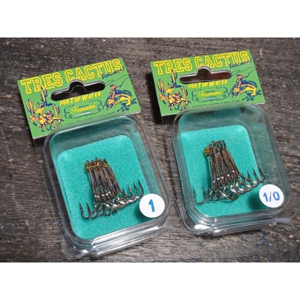 「Dos Cactus」よりもさらにヘビーデューティーな仕様。御存知のようにWフックの#2/0がフィットするプラグなら、トレブル・フックの場合は一番手小さい#1/0を合わせるのが普通。よって「Tres Cactus」には「Dos Cactu...