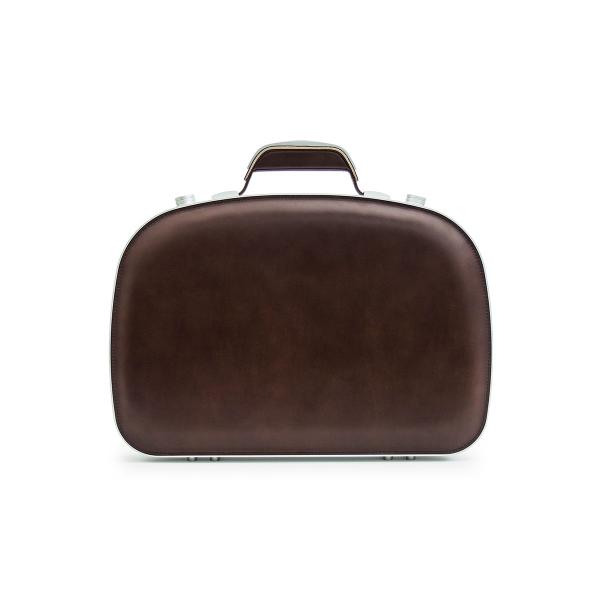 【正規販売店】【正規品】【送料無料】カラー：ブラウン素材：フレーム　アルミニウム（白アルマイト処理）　　　レザー　日本製オリジナル牛革　　　裏地　スエード調合成皮革サイズ：W43 / H35.5 / D7 (底) cm重量：1,850 g生...