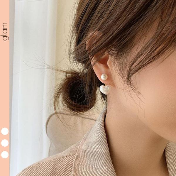 gulamu jewelry ハート パール バックキャッチ ピアス 秋 冬 gulamu jewelry ハート パール バックキャッチ ピアス 秋 冬