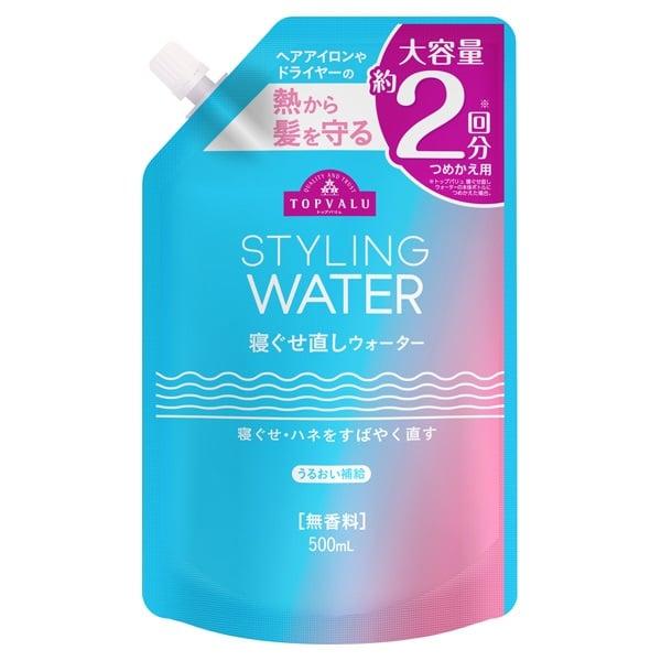 寝ぐせ直しウォーター無香料 大容量 約2回分 つめかえ用 500ml トップバリュ TOPVALU イオントップバリュ4549414393286