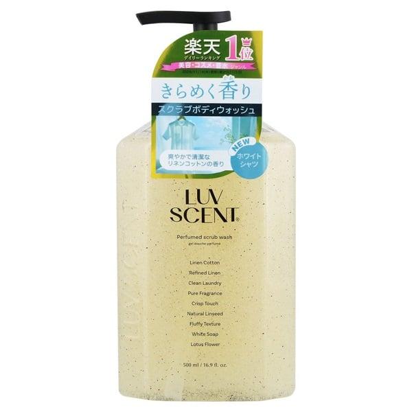 ラブセント スクラブボディウォッシュ ホワイトシャツ リネンコットン 500ml LUV SCENT セブンビューティー8801046440063