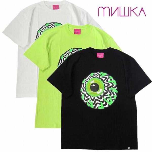 MISHKA ミシカ　通販正規店カラフルなグラフィックによるOPTIC KEEP WATCHのTシャツです。素材COTTON・・・100％M・・・身幅56 着丈71 袖丈22 肩幅50L・・・身幅57 着丈75 袖丈24 肩幅52◆MISH...