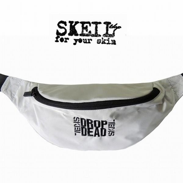 SKEIL スケイル 正規店DROP DEAD （突然倒れる）の意を込めた過激なメッセージアイテム。本体は、光を９９％反射するリフレクター素材になっており、もし仮に突然倒れても発見して貰える、普段使いにぴったりなアイテムです。ジップの2ポケ...