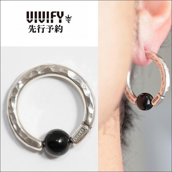 ＊こちらのアイテムは受注生産となります。＊価格は1点の片耳用です。VFP-157素材　ag925silver, stone直径:約20mm厚さ:約3mmピアスの根元辺りに１本ラインがカービングされハンマーで 側面、正面の3面叩いた槌目の風合...