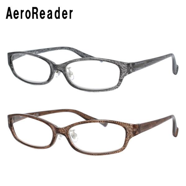 【ブランド】AEROREADER（エアロリーダー）【品目】老眼鏡【型番】GR11 全2カラー 55サイズ度数+1.00〜+3.50【フィッティング】調整可能ノーズパッド（クリングス）【シェイプ】オーバル【カラー】●GRフレーム：ブラック・グ...