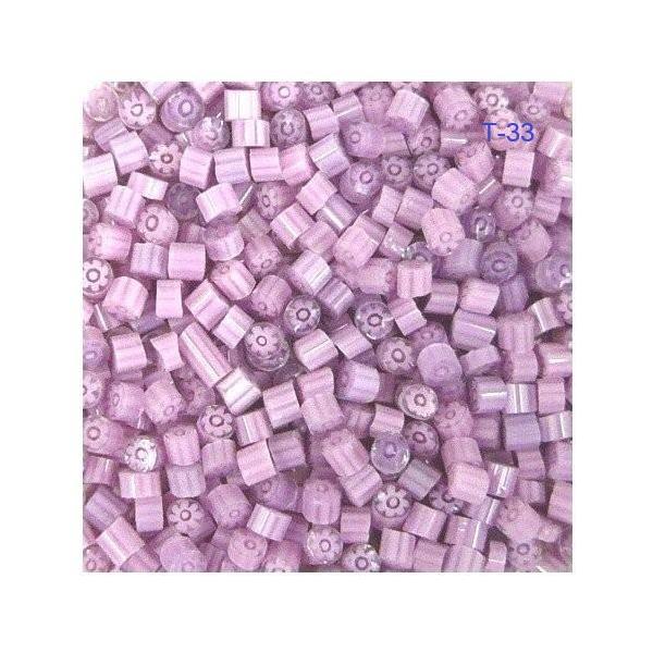 膨張係数104のミルフィオリです。人気のピンク系ガラス。海外からの取寄せ品ですが、在庫僅少。一旦売り切れると次回入荷までおよそ半年かかります。