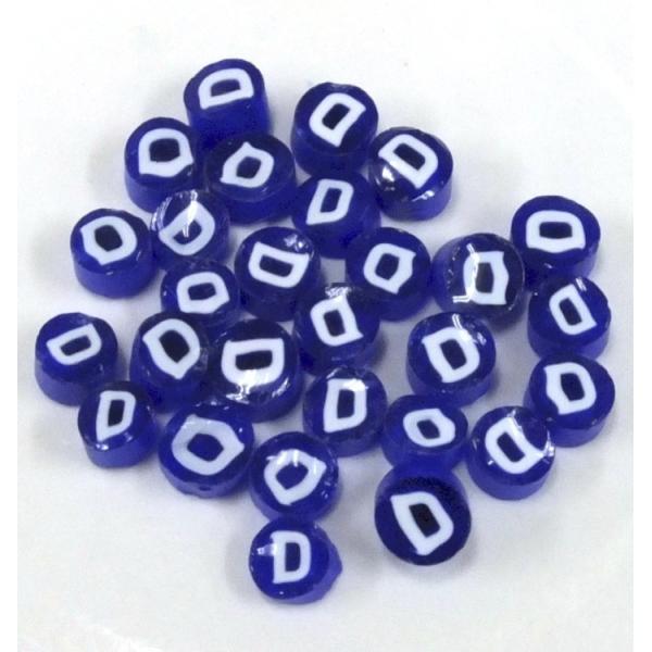 膨張係数104のミルフィオリです。ご自分のイニシャルなどお選びいただくのに便利です。