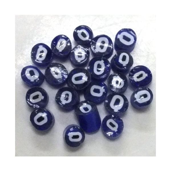 膨張係数104のミルフィオリです。ご自分のイニシャルなどお選びいただくのに便利です。