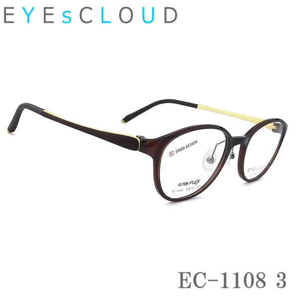 ■ブランド：EYEs CLOUD アイクラウド ■型番：EC-1108 Col.3■性別：女性【商品詳細】■サイズ：レンズ横幅50ミリ、縦幅約37ミリ、鼻幅18ミリ、テンプルの長さ140ミリ、フレーム全体の幅：約135ミリ■フレームカラー(...