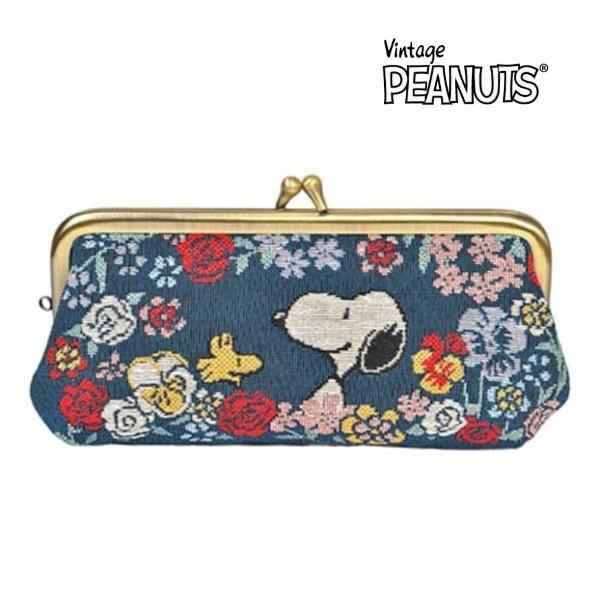 【配送について】無料ラッピングや日時指定、複数同梱包ご希望の場合は、定形外郵便での発送は出来ません。ゴブラン織りスヌーピー柄が大人かわいいメガネケース♪大きく開くがま口で、メガネが出し入れしやすい形状です。両面同柄仕様。※めがね拭きは付属し...