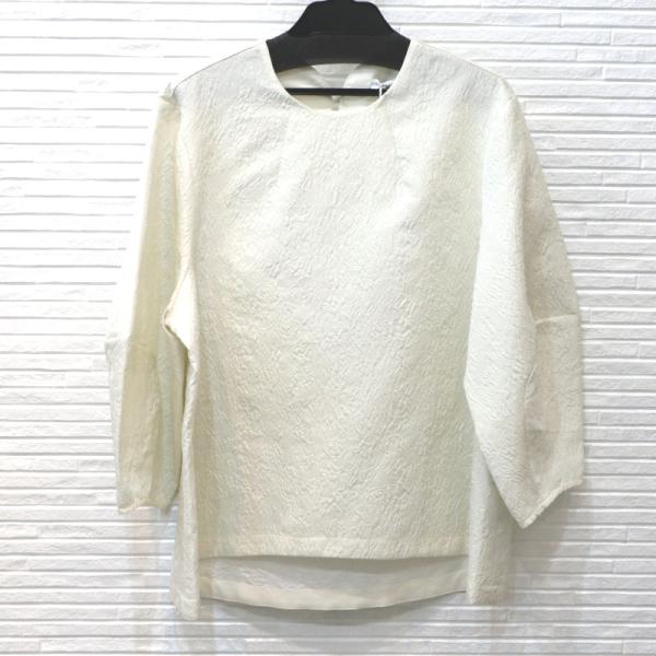 【CHIGNON】シニヨン/ジャガードTEEブラウス/1646-508BZ/ カラー：オフ/ブラック サイズ:FREE カジュアル 上質 春夏秋冬物 オールシーズン トップス プルオーバー【正規品】【送料無料】おしゃれ レディース ブランド...