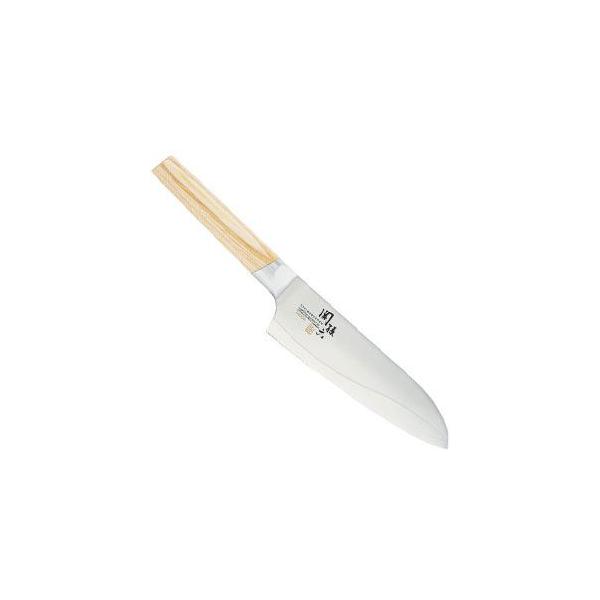 特殊精密接合(ろう付け)の技術を利用し、背側と刃側のコントラストで刃の波紋とハンドルは白合板を採用し流麗なデザイン性を表現しました。野菜切り・肉切り魚のさばきなど、様々な調理で活躍する日本が生んだ万能包丁です。【商品名】貝印 関孫六 100...