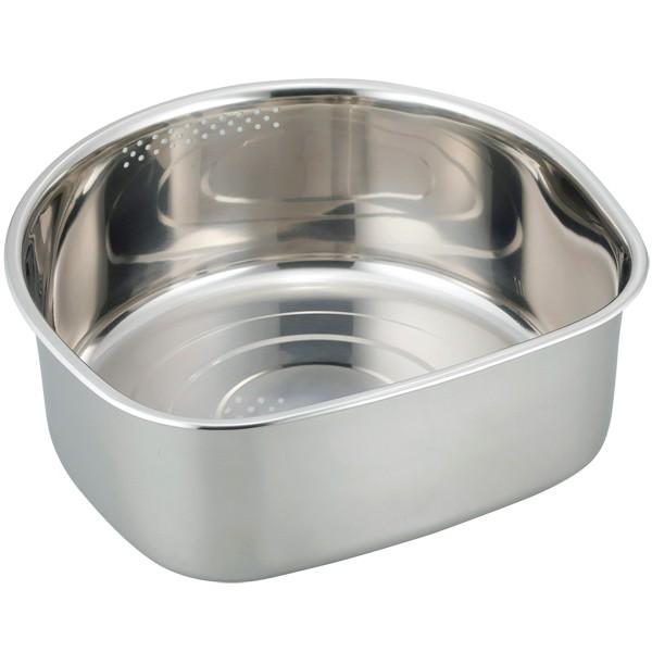 ●水を流しながら洗っても、中の物が出にくい穴付●シンクを傷付けにくいゴム付【サイズ】約W310×D295×H125mm【重量】約700g【材質】本体：ステンレス鋼（板厚0.5mm）、ゴム：合成ゴム【原産国】中国【広告文責】株式会社ルーマニア...