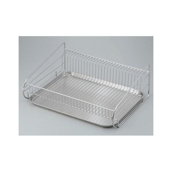 ●本体はさびにくく、耐久性に優れた18-8ステンレス製。●食器が取り出しやすい、傾斜したフォルムです。どんなキッチンにも馴染むシンプルな形です。また、水受けトレーは引き出し式で溜まった水を捨てやすくしました。●かごの底面ワイヤーは、フラット...