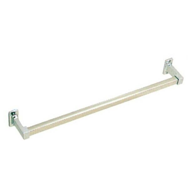 ・バーはタオルが滑りにくい、１８−８ステンレス角パイプです。【サイズ（mm）】450【商品サイズ（mm）】68×52×469【耐荷重】約4kg【材質】バー：18-8ステンレスパイプ16mm角、プラケット：亜鉛ダイカスト クロームメッキ仕上げ...