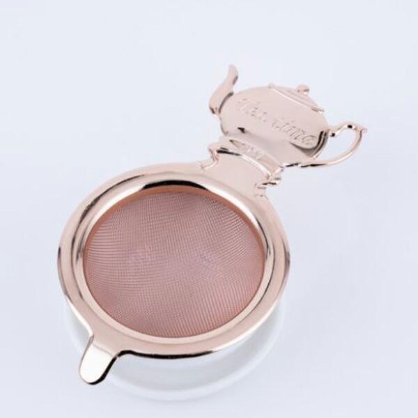 【商品名】青芳  CASUAL PRODUCT  ティータイム ティーストレーナーセット ピンクゴールド  510700【本体サイズ】W116×D73×H37mm【素材】白陶器,18-8ステンレス(ピンクゴールドメッキ)【商品説明】ハンドル...