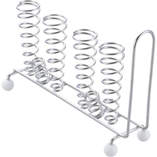 まっすぐスタンド！ブラシ先端が横や後ろへくっつきにくい。奥行５ｃｍとスリムに安定して置けます。歯ブラシ４本、歯間ブラシ２本、樹脂コップが収納可能。【サイズ】(約)/幅16.5×奥行5×高さ11.5cm、歯ブラシ収納部:口径(内寸)1.8×高...