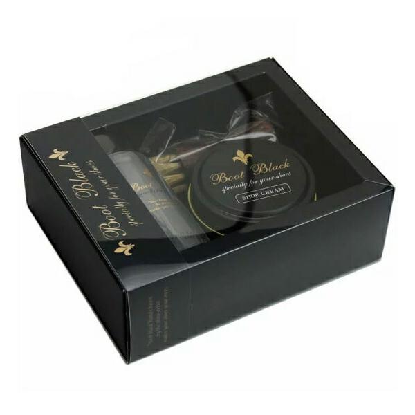 【セット内容】●ブートブラックシュークリーム　ブラック　55ｇ靴に輝きと栄養を与えます。●靴専用ブラシ　豚毛靴クリームを塗るための専用ブラシです。●ブートブラックツーフェイスプラスローション　100ｍL靴の汚れや古い靴クリームを効果的に落と...