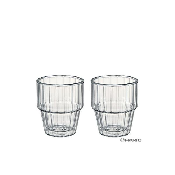 涼し気なダブルウォールスタックグラス●縦のラインが涼し気な、耐熱ガラス製のダブルウォールスタックグラス。●ダブルウォールなので、冷たい飲み物も結露せずにお使いいただけます。●あたたかい飲み物は手に熱さが伝わりにくく、安心して持つことができま...