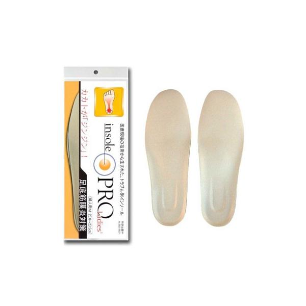 かかとに集中する衝撃を何とかしたい！そんな時は●インソールプロシリーズの特徴自分の体重を矯正力として利用する足底装具の理論に基づいた、世界初の「トラブル別インソール」です。靴の中の衛生のため、表面素材は抗菌・防臭処理済です。●足底筋膜炎とは...