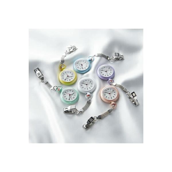 パルスメーター（脈拍メモリー）記載で使いやすい！！●チェーンとクリップで衣類に簡単に取り付けることができ、作業中でも邪魔にならないデザインが特徴です♪??特徴衛生面を考慮したデザイン：ナースウォッチは医療現場以外でも衛生面を重視する職業の方...