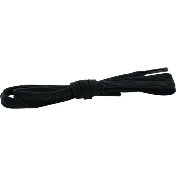 ビジネスシューズ用靴紐、ガス平(66 / 75cm)です。紐幅約4.5~5ｍｍ【カラー】クロ【素材】綿【原産国】日本【広告文責】株式会社ルーマニア/03-5876-8031