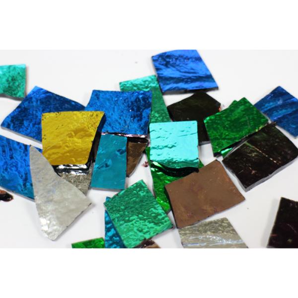 ダイクロパック ブラック 膨張係数104　75ｇ入大きさ、テクスチャー、などランダムに入ったダイクロのパック。見た目では膨張係数の違いがわかりません。異なった膨張係数のガラスが混ざらないようご注意ください。