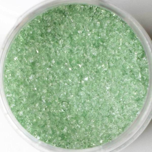 ライトグリーン   フリット150g   膨張係数90ブルズアイのフュージング用 フリットです。粒の大きさは３種類あります。150gのフリットは小分けの容器でお届けさせていただきております。フリットを小分け用のプラスチック瓶ではなく、ビニー...