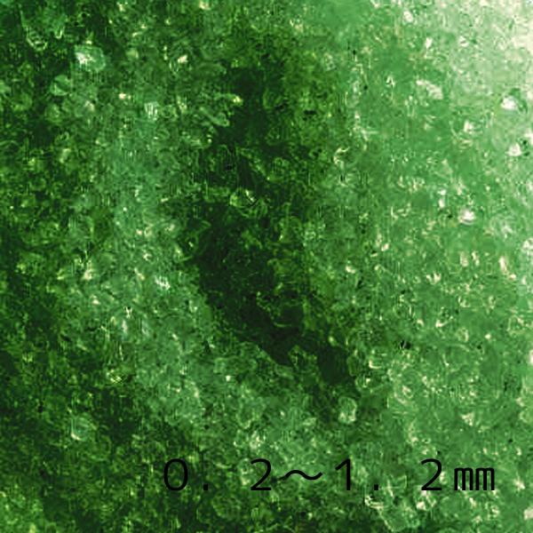 アヴェンチェリングリーン   フリット150g   膨張係数90   ブルズアイのフュージング用 フリットです。粒の大きさは３種類あります。150gのフリットは小分けの容器でお届けさせていただきております。フリットを小分け用のプラスチック瓶...