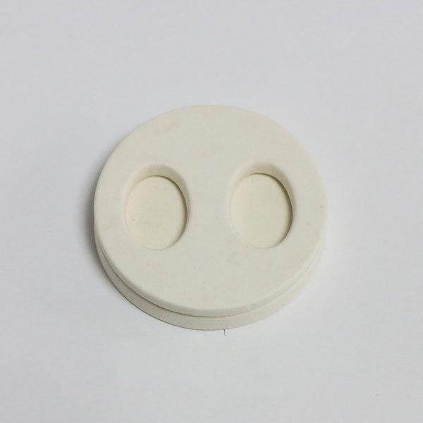 グラスジュエル　棚板　14×20ミリ楕円ジュエル用必ず離型剤を塗ってご利用ください。
