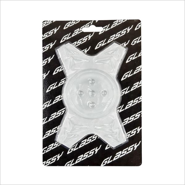ブランド：GLASSY（グラッシー）モデル：スノーボード デッキパッド（STOMP PAD） Xシェイプサイズ：長さ約150mm×幅約90mm×厚み約10mmカラー：クリア（透明）商品状態：新品※裏面は両面テープとなっておりますので、簡単に...