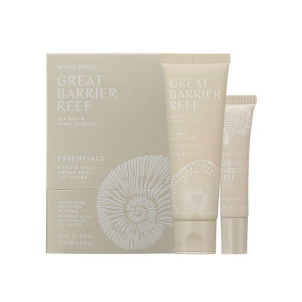 MAINE BEACHEssential DUO Packエッセンシャルデュオパックミニハンド＆ネイルクリーム、リップバームのセット。・GREAT BARRIER REEF グレートバリアリーフシダーウッドとオークモスをベースに、サンゴ礁の...