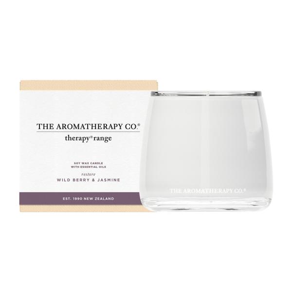Therapy RangeEssential Oil Soy Wax Candleエッセンシャルオイルだけで香り付けされた植物性のキャンドル。再利用可能な蓋つきのガラス 容器に入り、レッドフリーのコットンウィックとソイワックスが優しく香りを...