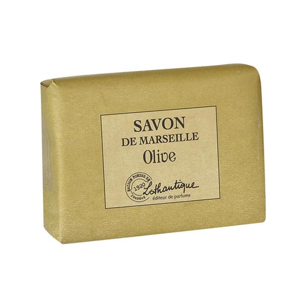 Lothantique（ロタンティック）Le comptoir 〓 savons de Marseille マルセイユソープ100g。プロヴァンスのオリーブオイル使用、シアバター配合の植物性石けん。パームオイル配合で肌あたりやさしく、香りが...