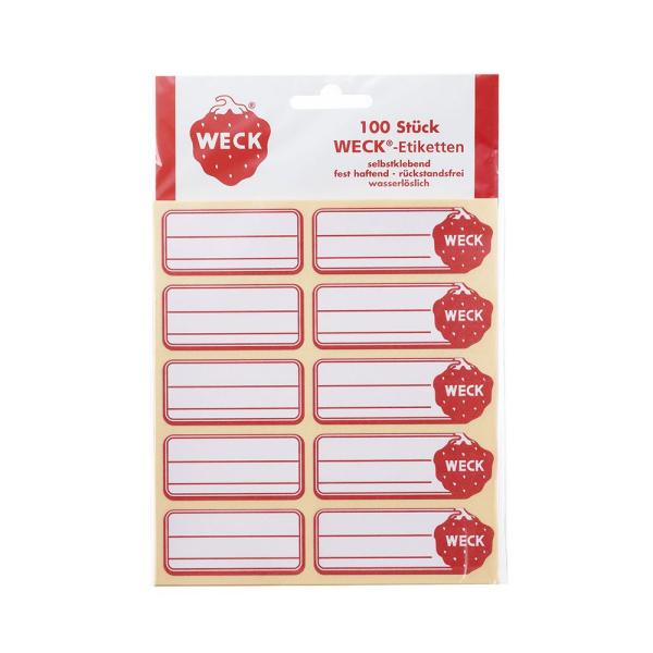 WECKWECKステッカー■保存の記録のためのラベルシール■WECKのイチゴロゴが入ったかわいいラベルシールです。密閉保存したキャニスターの中身や保存日を記入できます。あると便利なWECK純正の付属品ブランドWECK商品名ステッカーサイズ1...