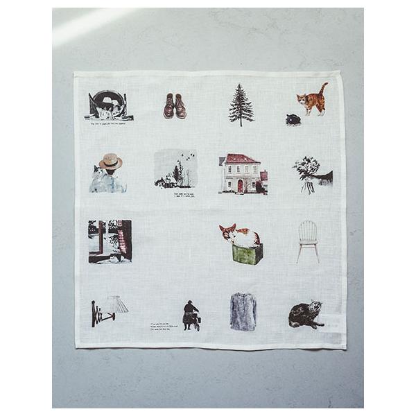 Misato Ogihara ハンカチイラストレーター 荻原美里さんの描く、静かで美しい世界観の絵をリネン生地にプリントしたシリーズです。物語が思い浮かぶような荻原さんの絵には、ずっと見ていたくなるような魅力があります。なにか大切なものを包...