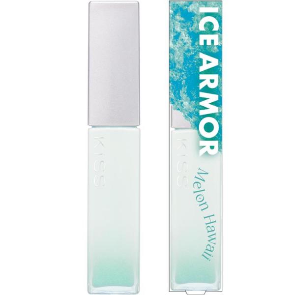 K i S S アイスアーマー 02 めろんハワイ　キス唇に色が密着する「透明ジェル膜」が唇をコートし、“ツヤ×うるおい×落ちにくい” 仕上がりで人気の次世代ティントリップです夏にぴったりのひんやり氷蜜リップ 塗った瞬間ひんやり感が気持ちよ...