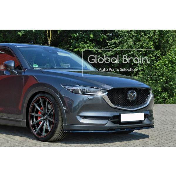 ご覧頂き誠に有難うございます。2017- マツダ CX-5 CX5 KF フロント スプリッター スポイラーです。ドイツ発の大手ボディキットメーカー製です。純正ラインを生かしつつボリューム感もあり、よりレーシーに仕上がりますのでお車全体が一...