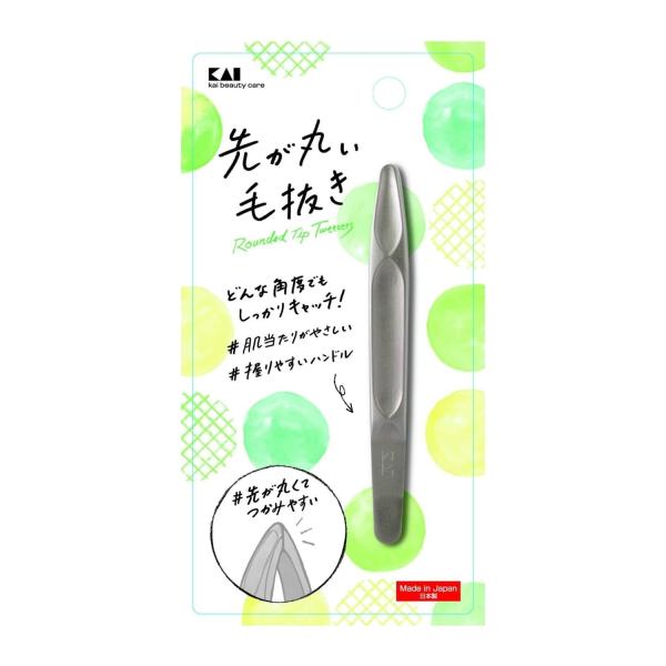 貝印 先が丸い毛抜き KQ3211（シルバー）です。 / 品番：KQ3211 / カラー：シルバー / 入数：1個 / メーカー：貝印株式会社 / JAN：4901601300703 / セット内容：1個 / ※お客様都合による返品はお受け...