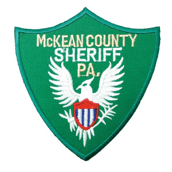 商品名 McKEAN COUNTY USA エンブレム 紋章 ミリタリー グリーン デザイン ワッペン ワッペン取り付け方 接着する位置に正しく置いて、当て布をのせ、アイロンが直接生地にあたらないようにしてください。アイロンの温度は150℃...